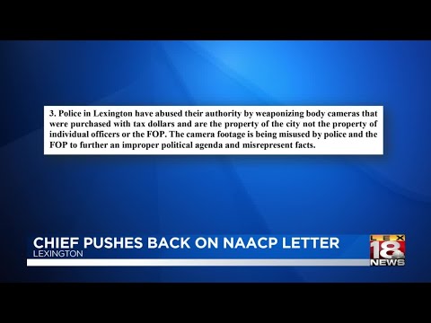 NAACP letter strikes a nerve; Police Chief responds to accusations