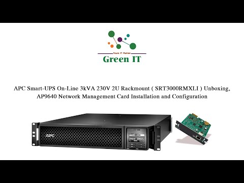 APC SRT3000RMXLI Unboxing, AP9640 Network Management Card Installation and Configuration