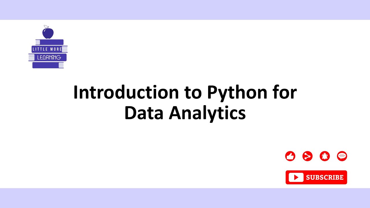 Introduction to Python for Data Analysis  | Data Analytics Tutorial #27