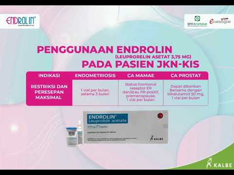 ENDROLIN vial injeksi mengandung leuprolide acetate untuk pencegahan endometriosis.