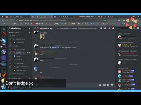 Filling my own discord moderator application form