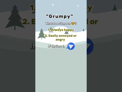 "Grumpy" #shortsfeed #youtubeshort #fluentfables #english #wordmeanings