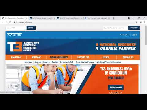 Registering and Enrolling in AASHTO TC3 Courses