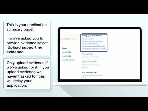 How to upload documents to student finance.