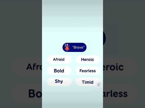 ChatterStars Vocabulary Challenge: Synonyms for brave
