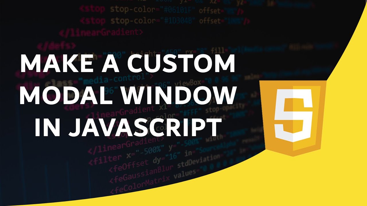 Make a Custom modal window in JavaScript