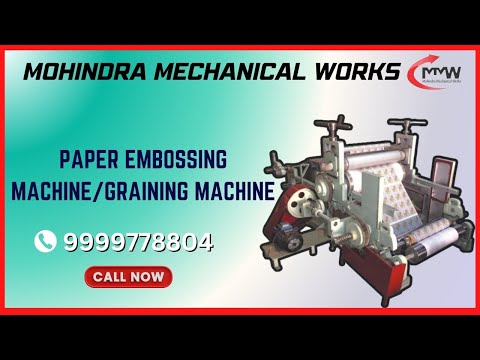 Paper Embossing Machines at Best Price in India