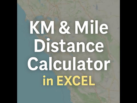 Excel KM & Mile Distance Calculator – Real Driving Distance Between Any Two Addresses