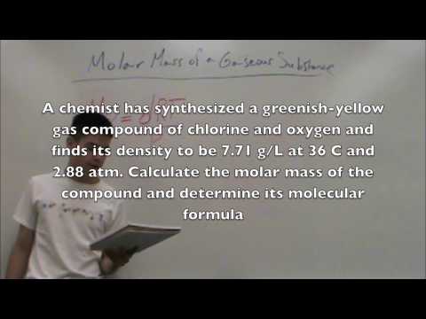 How to find the molar mass of a gas