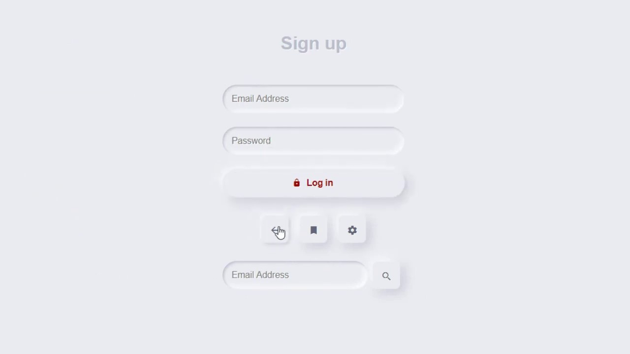 Tutorial design html css Login form Neumorphism effect