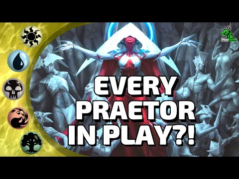🔴🟢⚪⚫🔵 Realmbreaker Gets All The Phyrexian Praetors | MTG Arena Standard March of the Machines MOM