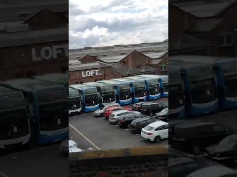 Stagecoach Manchester, withdrawn hybrids and new Bee Network buses at Hyde Road depot, 3/8/23