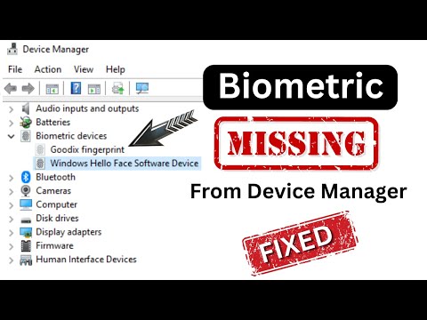 Biometric Device not Showing in Device Manager #helloface | Biometric Missing