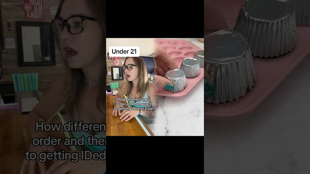 How different ages react to getting IDed at a bar 😂 #caniseeyourid #serviceindustry #bartender