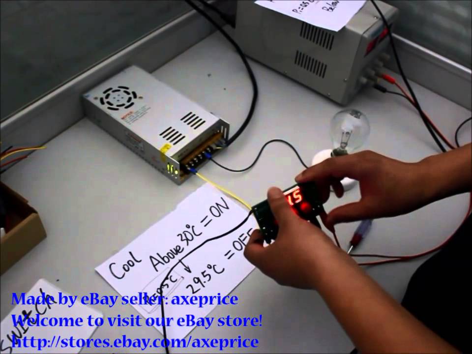 DC 12V Digital Temperature Controller / Switch Demo