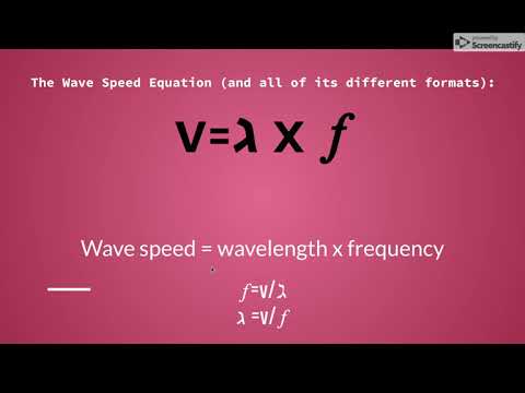Wave Speed Equation Help!