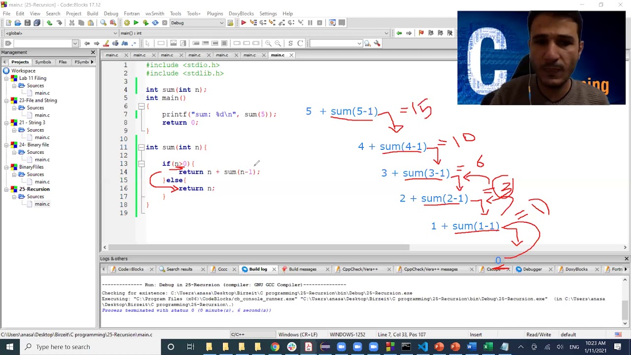 27 - C programming - Recursion Function