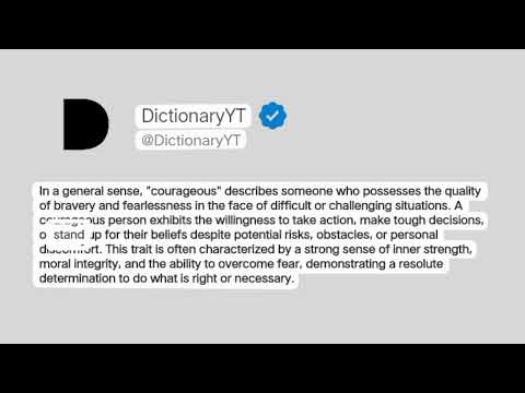 Courageous Meaning in English