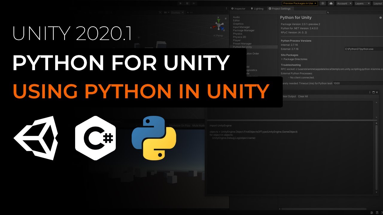 Python for Unity 3D 2020!!