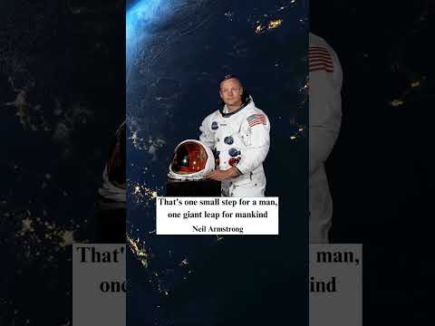 Neil Armstrong's famous first words on the moon #quotes #armstrong #moon