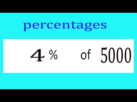 Percentages 4 Percentage(%) of 5000