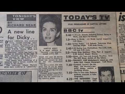 UK TV guide march 12 12th 1963 and radio BBC itv
