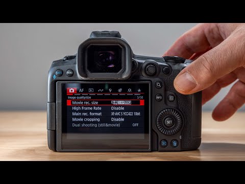 Canon R5 II: Video settings (full menu setup)