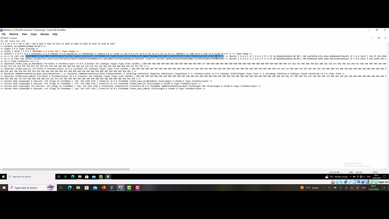 Malicious Document Analysis   PDF Sample#1