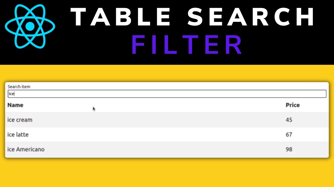 How To Make A Table Search Filter In React JS Tutorial (Easy Method)
