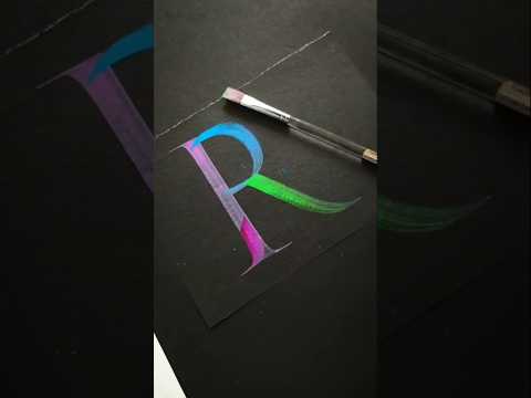 Letter R | Roman Capital Letter | Calligraphy | Brush Lettering | Tariq Calligraphy #youtube #shorts