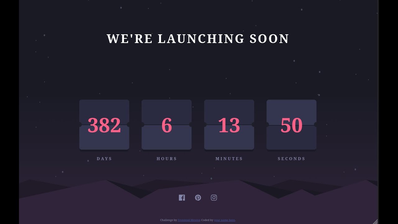 2025 Frontend mentor Launch countdown timer solution using web components