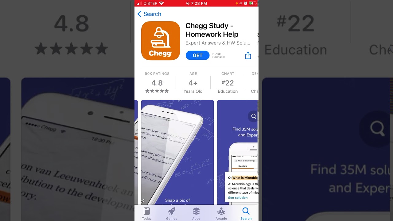 How to install Chegg Study app on iPhone?