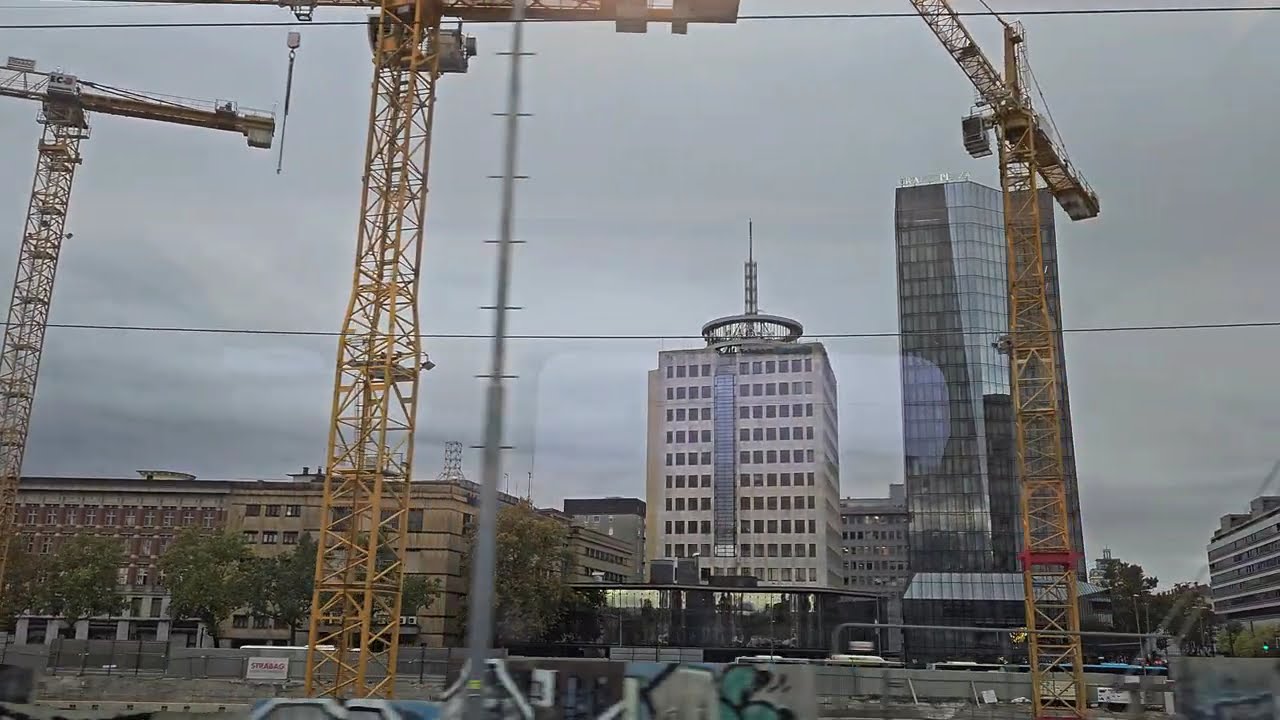 Emonika  south side / trainstation construction 22.10.2025 (from a train) - Ljubljana