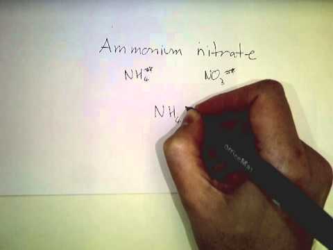 04 Writing ionic formula Ammonium nitrate