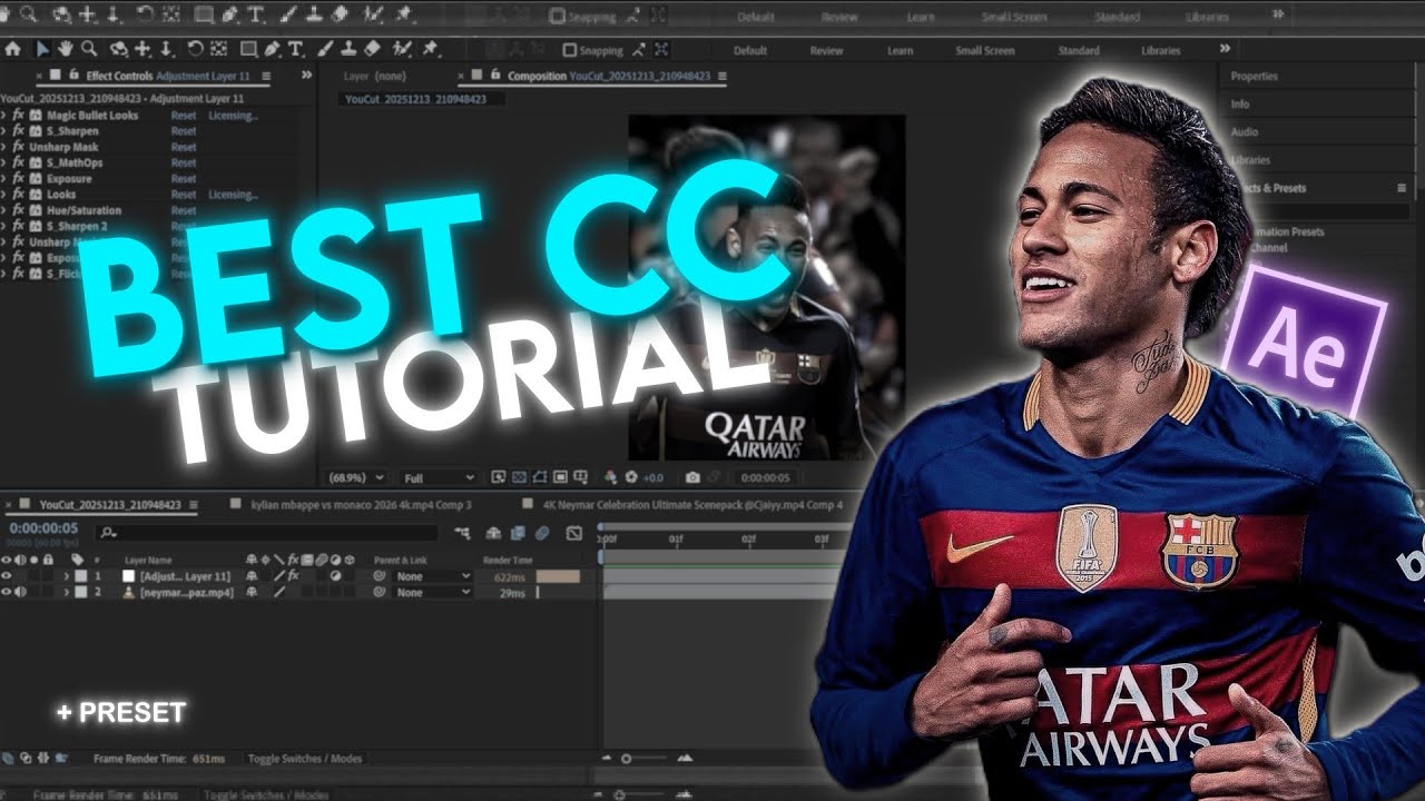 Best cold CC, After effects tutorial (+ preset )