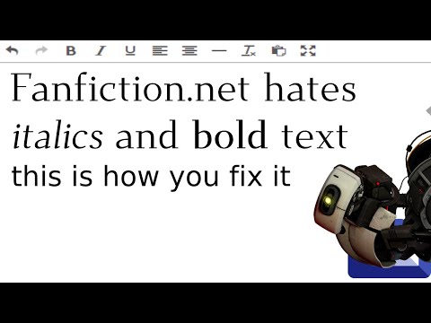 How to copy italics/bolds text onto fanfiction.net