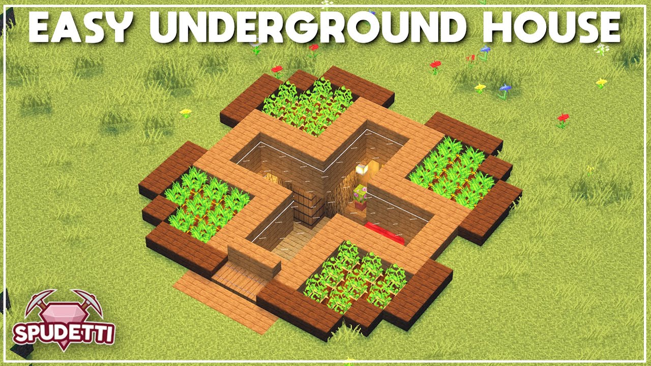 Minecraft: How to Build an Easy Underground House [Tutorial] 2021 ...