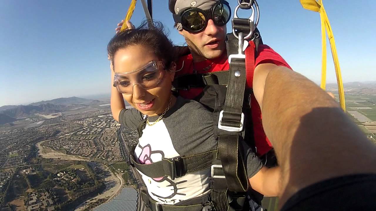 trinity goes skydiving