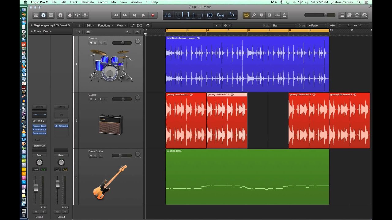 Logic Pro X - Video Tutorial 10 - Audio Edit Tools (part 1)