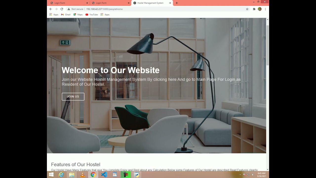 Hostel Management System Complete Web Using Python and Flask