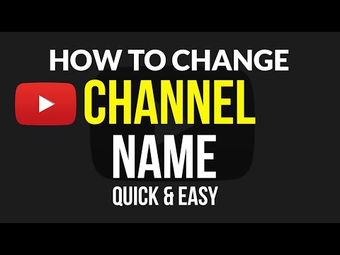 How To Change Your YouTube Channel Name In 3 min | Quick and Easy