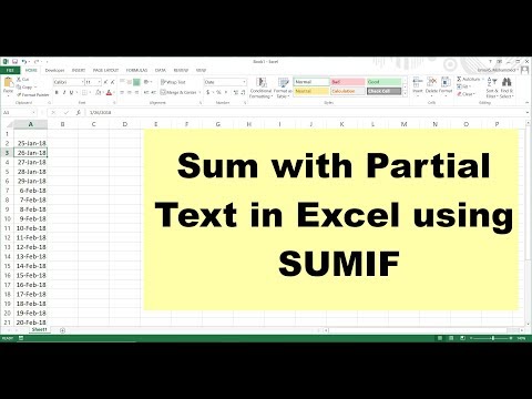 Excel formula: Sum if cell contains text in another cell | Sum with Partial Text