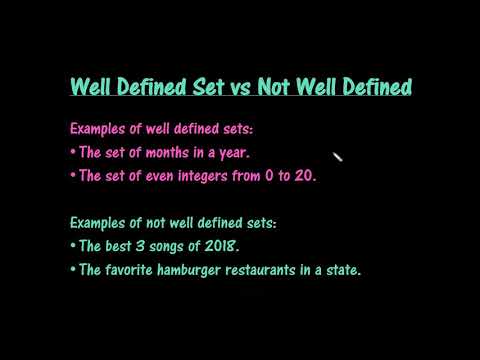 Well Defined Vs Not Well Defined Sets