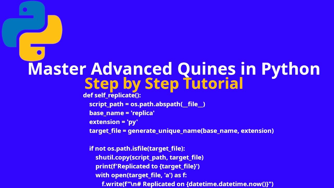 Python Self Replicating Code: Creating and Understanding Advanced Quines
