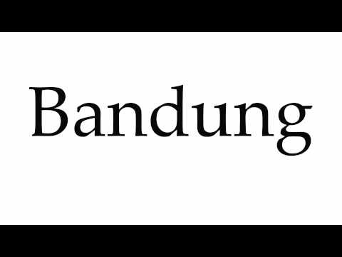 How to Pronounce Bandung