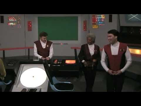 Star Trek: Of Gods and Men - Walter Koenig and Nichelle Nichols have fun while rehearsing a scene