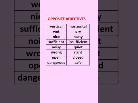 Opposite Adjectives 7 #shorts #shortsfeed #ytshorts #youtubeshorts