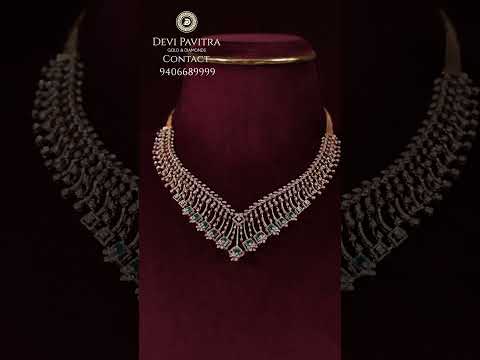 V shape Diamond Necklace || Bridal Jewellery Collection II Devi Pavitra Gold & Diamonds
