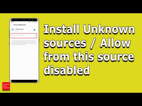 Fixed | Install Unknown sources disabled | Allow from other sources disabled
